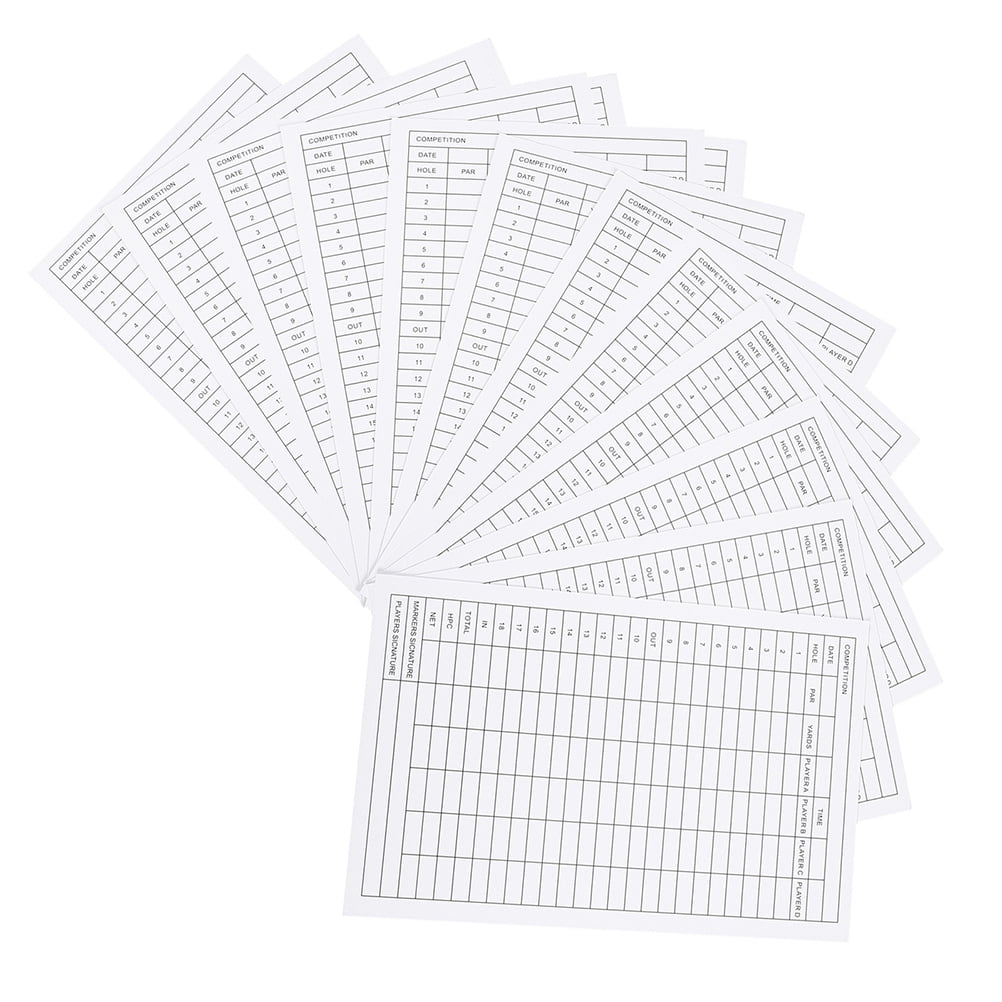 18 Pcs Portable Recording Card Cards Golf Scorecard - Walmart.com