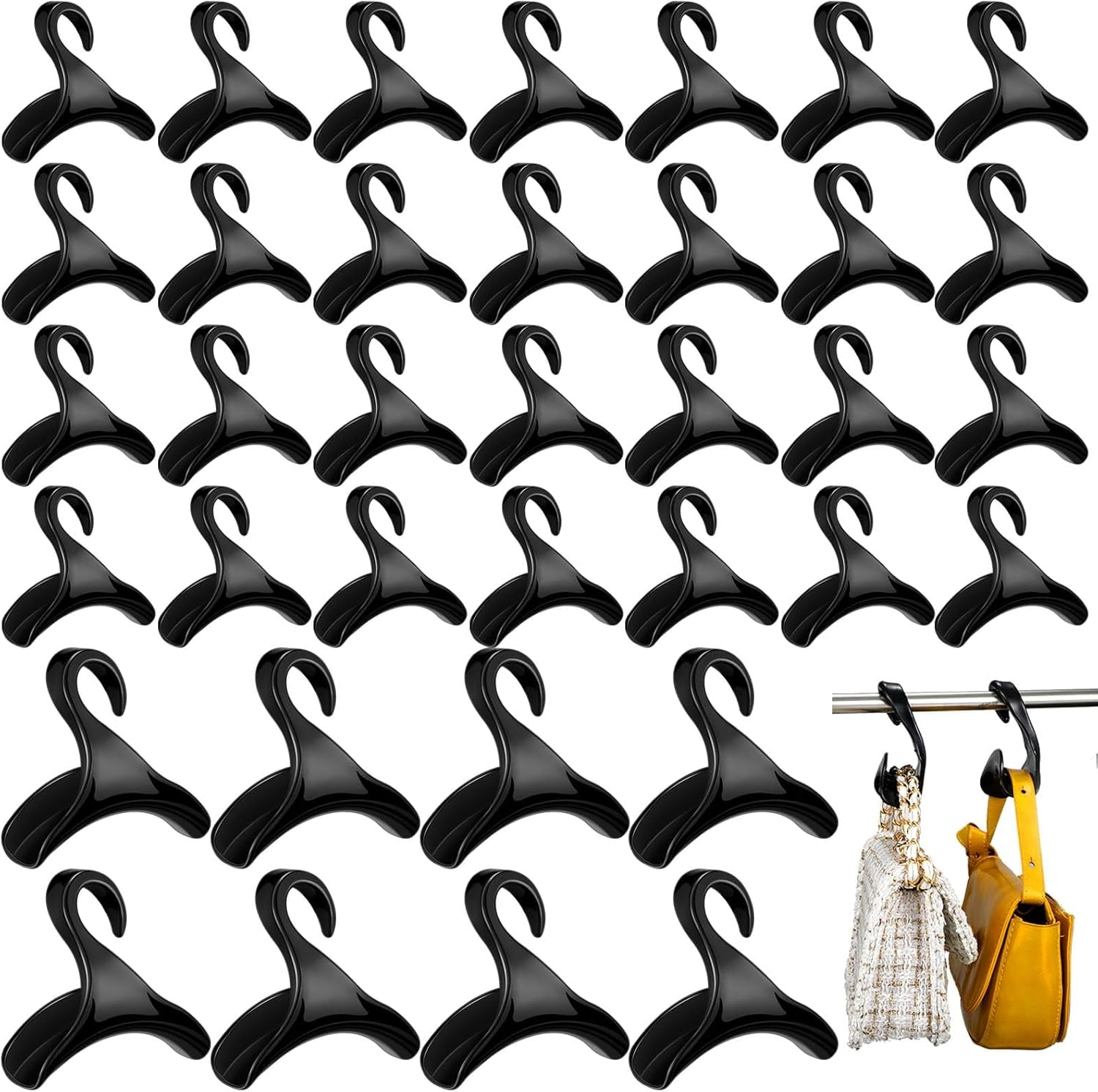 18 Pcs Purse Hanger Hook Acrylic Bag Rack Holder for Bag Hanger Handbag ...