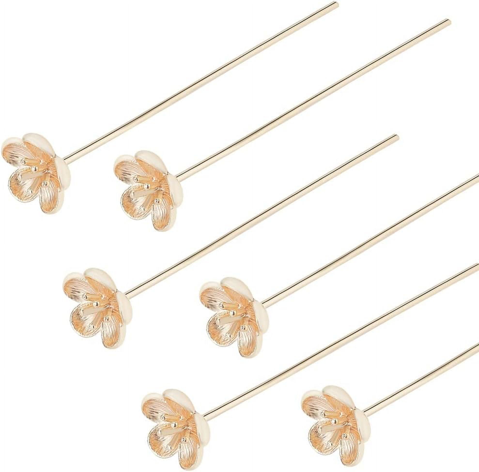18 Pcs Real 18k Gold Plated Brass Ball Pins 21 Gauge Gold Ball Head ...