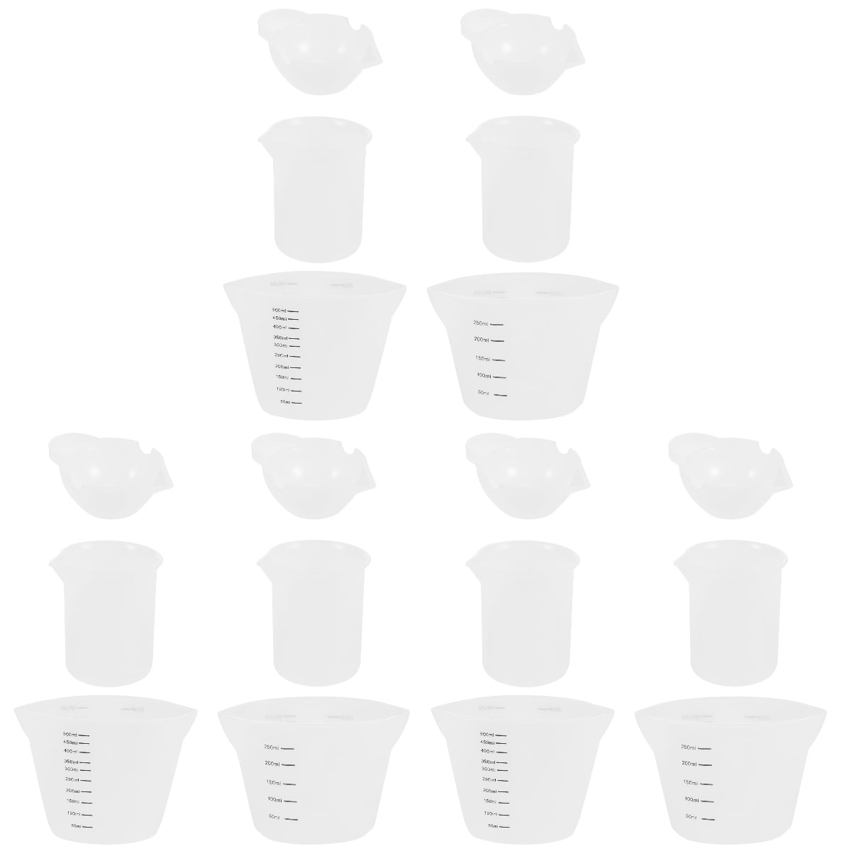 NICERIO Silicone Measuring Cup Kit for Epoxy Resin and Acrylic Paint ...