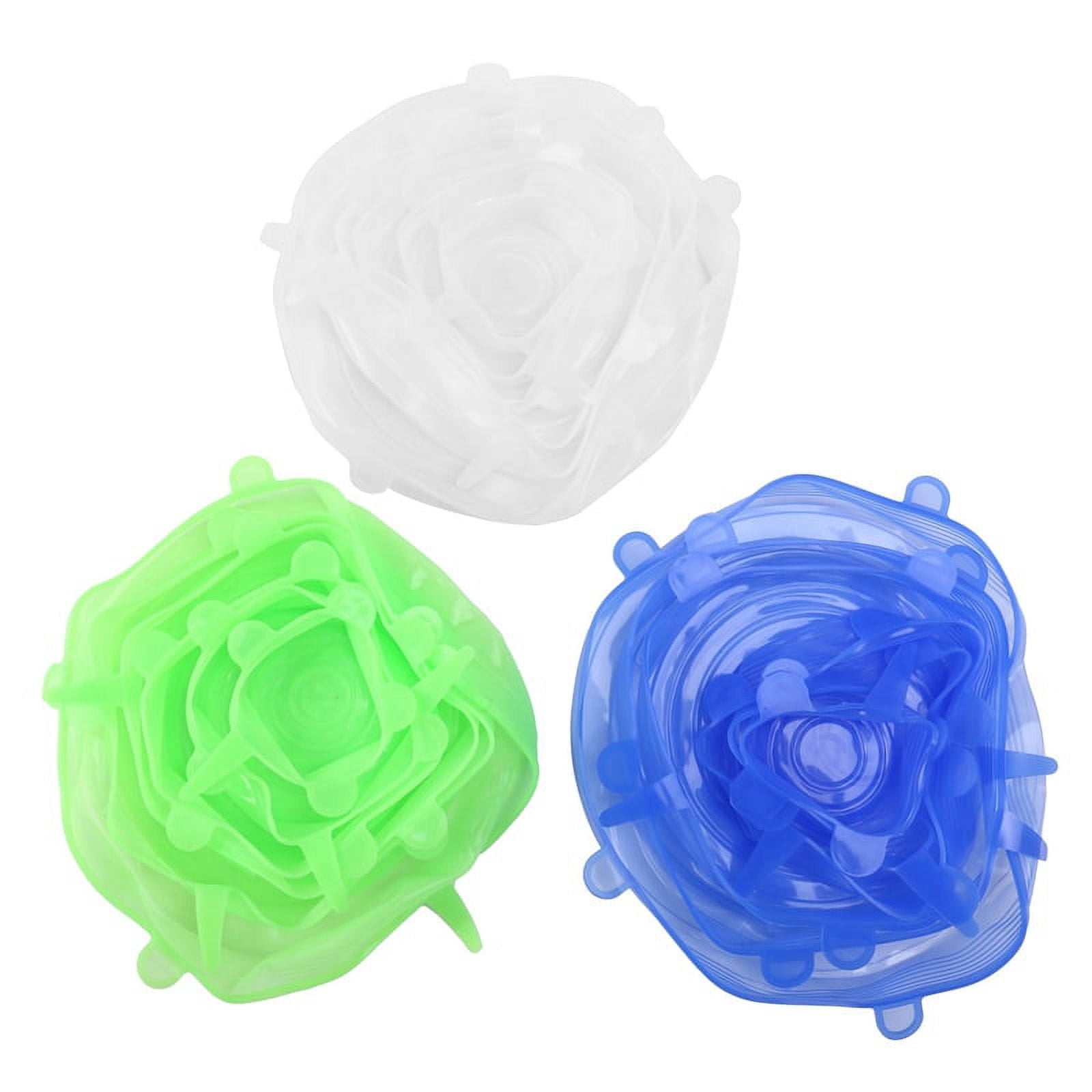 18 Pcs Silicone Elastic Lids for Food Cups and Bowls Lids,to Keep Food ...