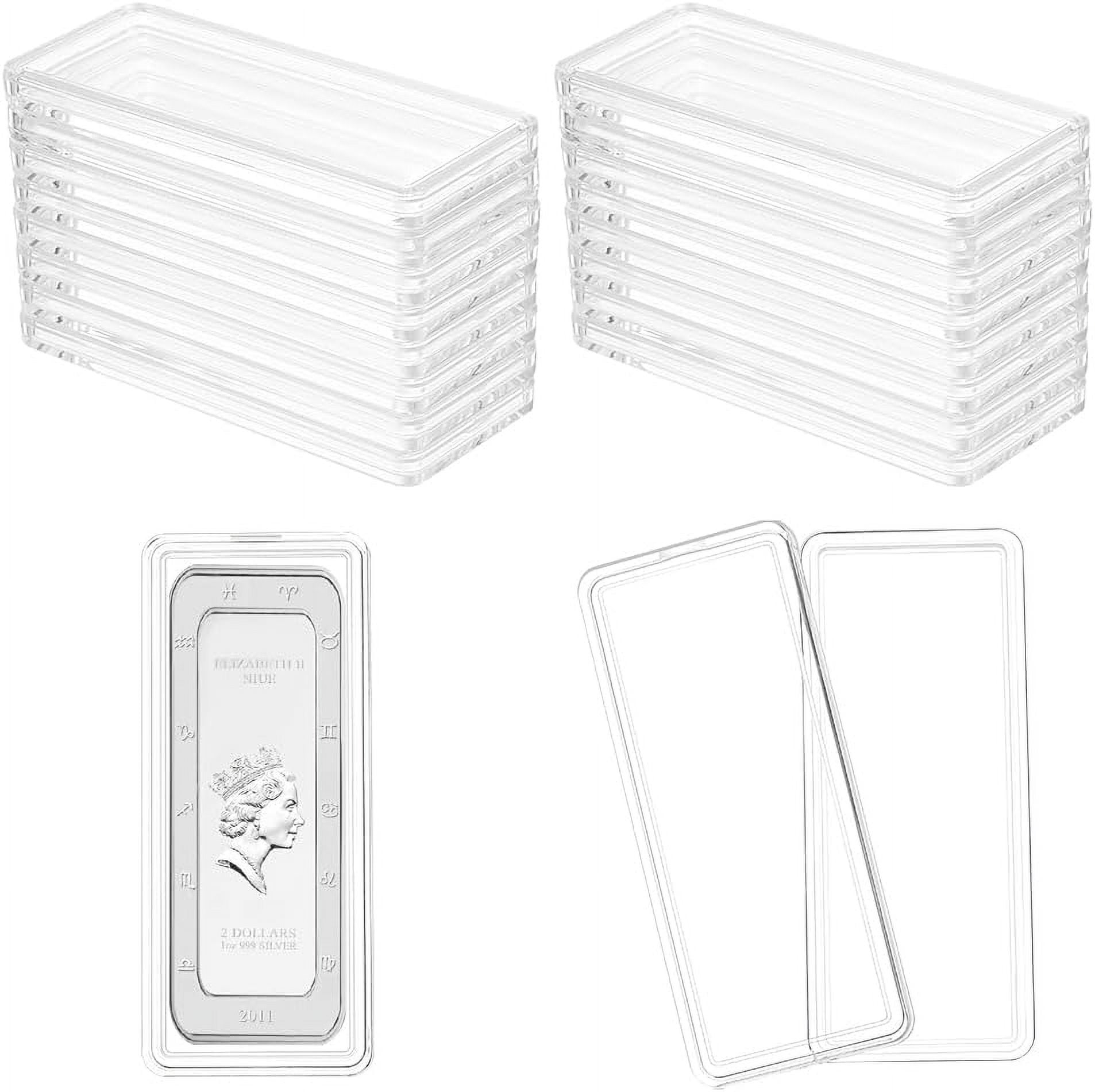 18 Pcs Silver Bar Case Acrylic Silver Bar Holder Clear Storage ...