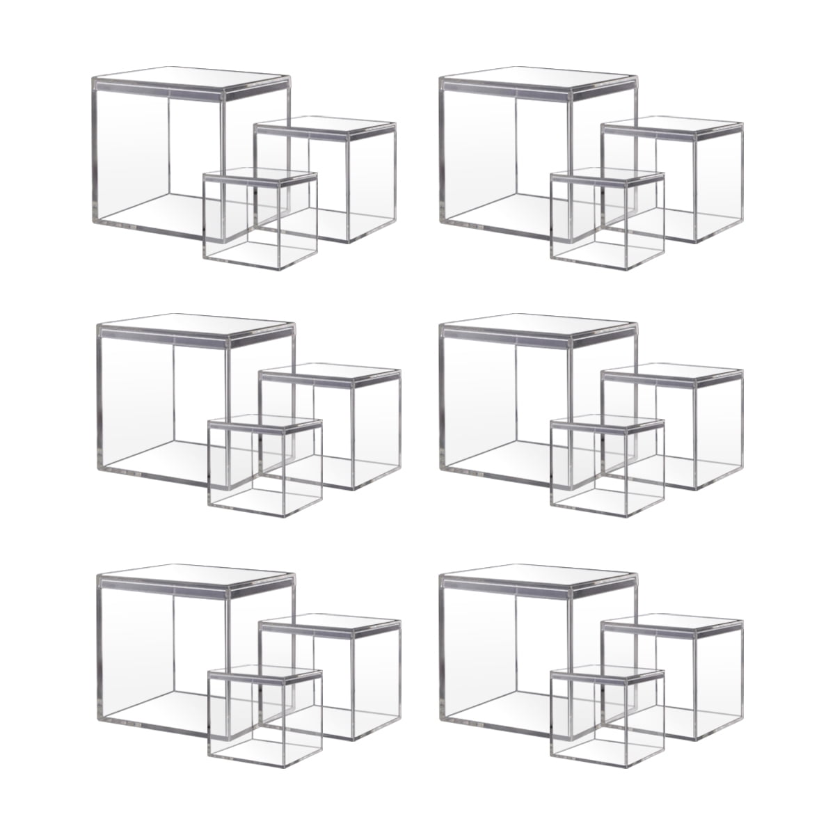 18 Pcs Small Acrylic Box with Lids Storage,Clear Acrylic Plastic Square ...