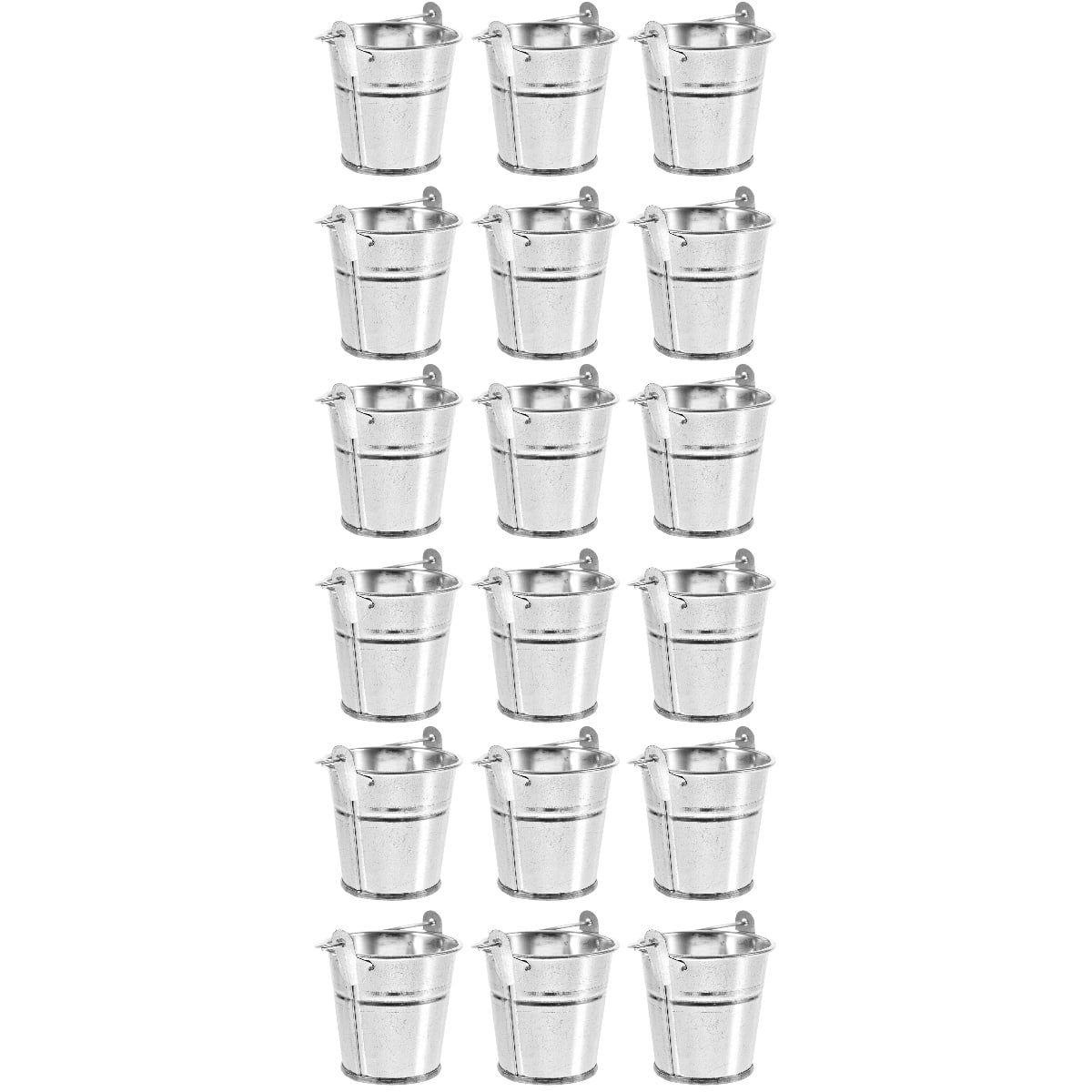 18 Pcs Small Metal Buckets Mini Buckets with Handles Miniature Dolls ...