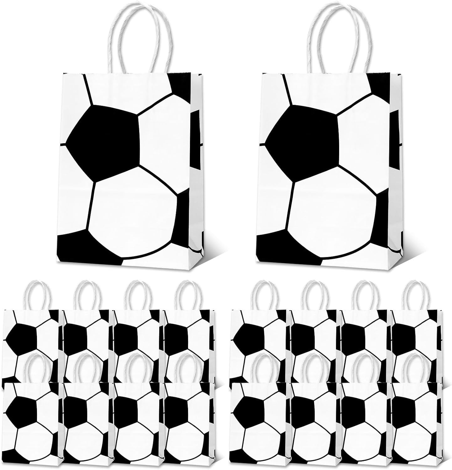 18 Pcs Soccer Party Gift Bags, Soccer Pattern Gift Bag with Handle ...