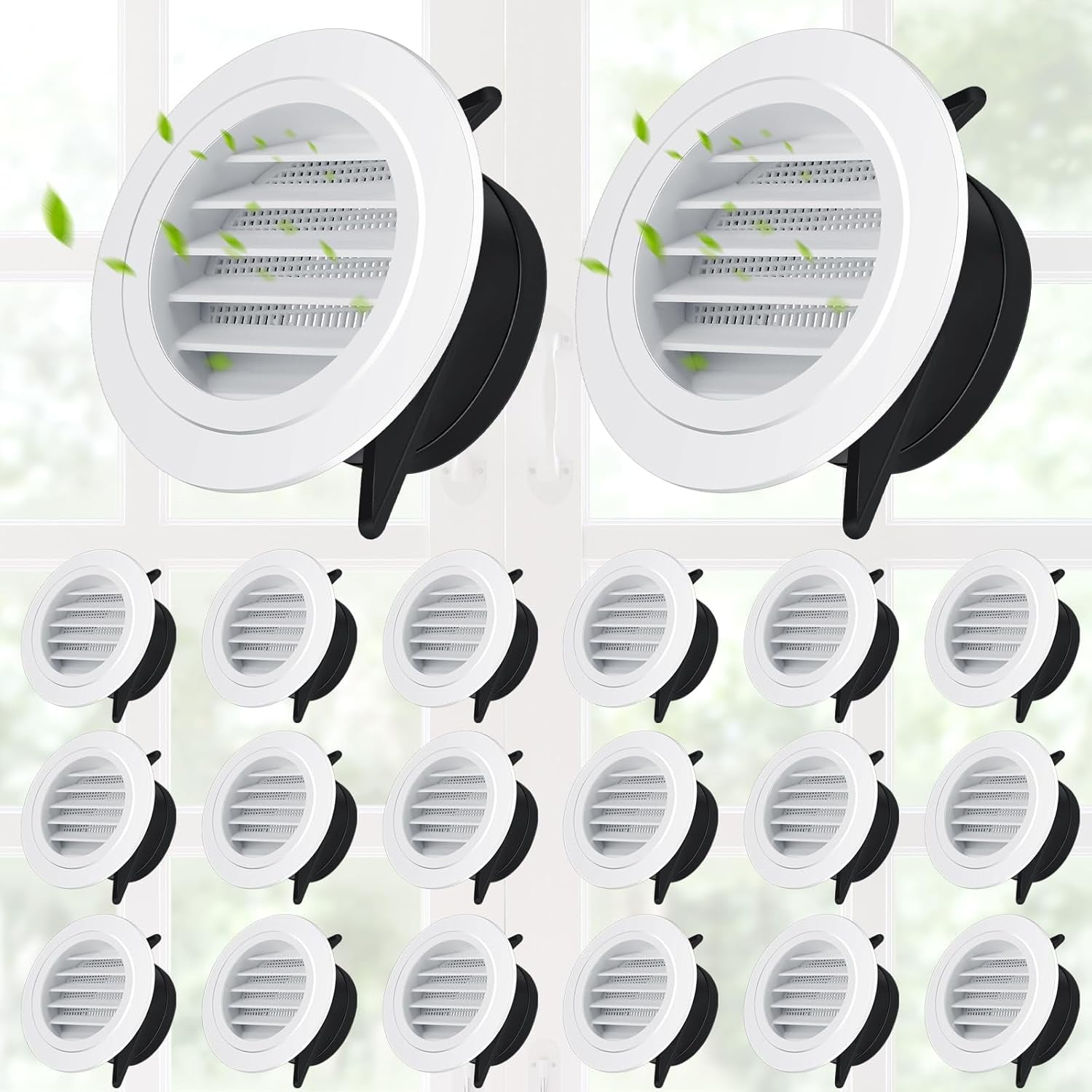 18 Pcs Soffit Vents 4 Inch Soffit ABS Exterior Round Exhaust Vent with ...