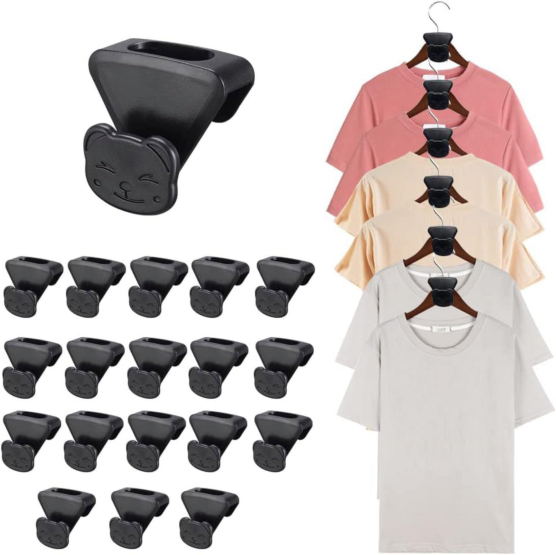 18 Pcs Space Saving Hanger Hooks, Premium Hanger Extender Hooks, Bear ...