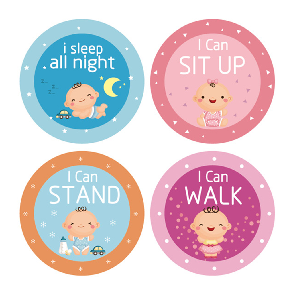 18 Pcs Sticker Stickers Baby First Year Keepsakes Belly Newborn Cartoon ...