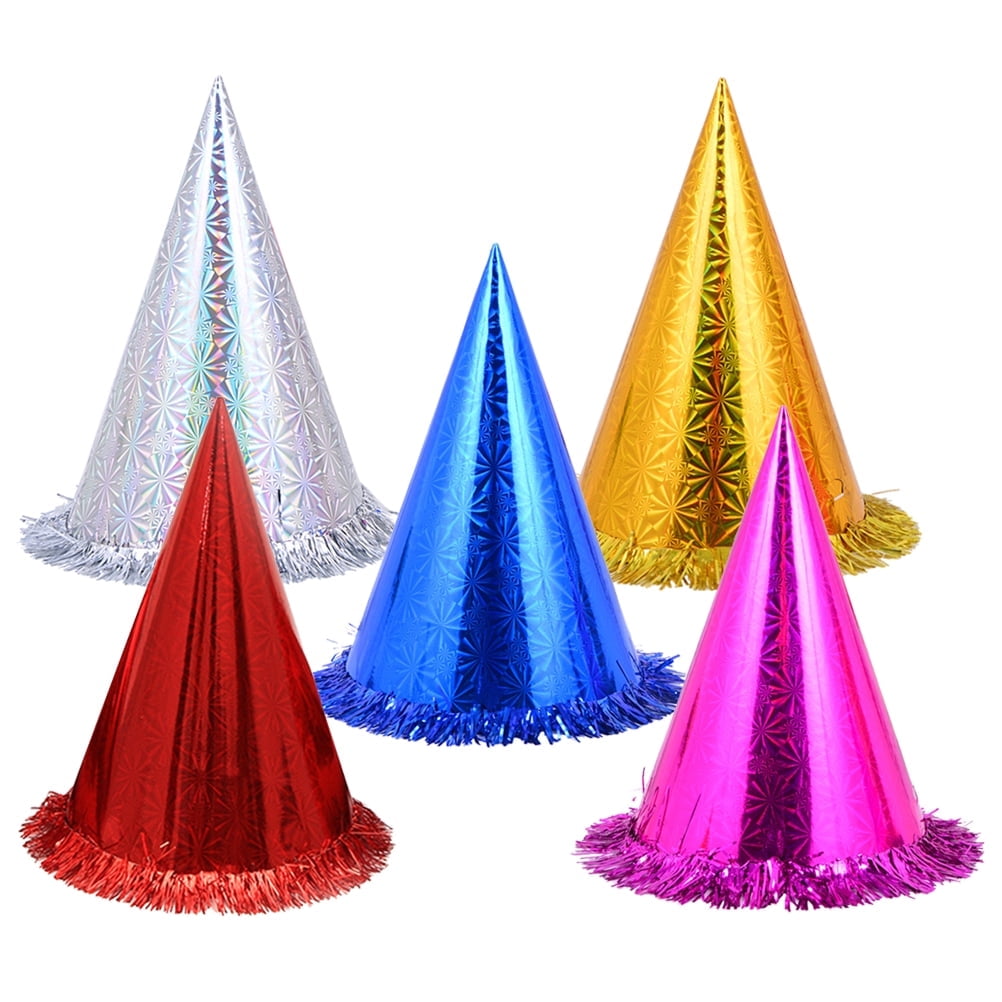20 Pcs The Hat Party Hats for Adults Cone Party Hats Glittering Party ...