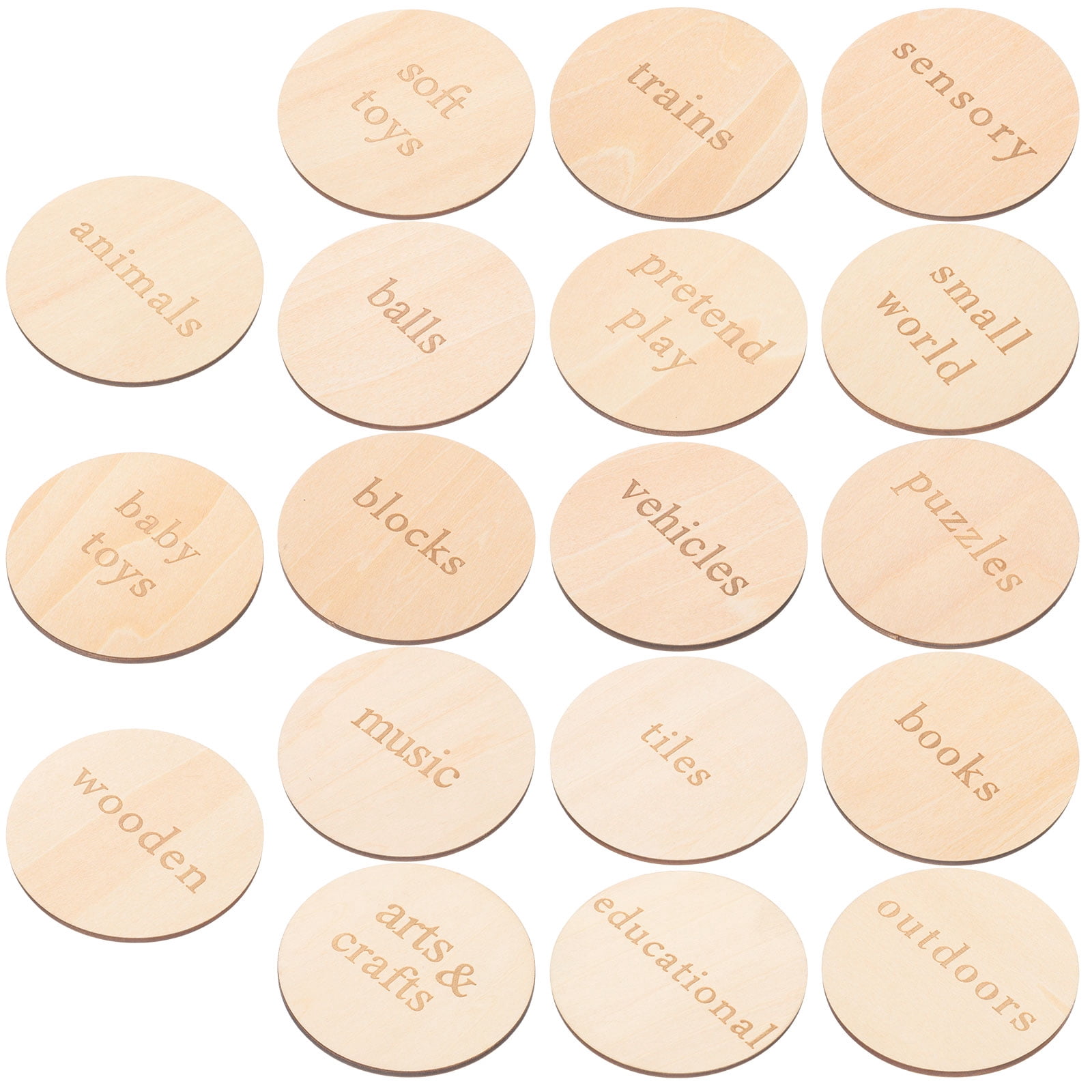 18 Pcs Toys Sticker for Organize Discs Circle Tags Child 7x7cm ...