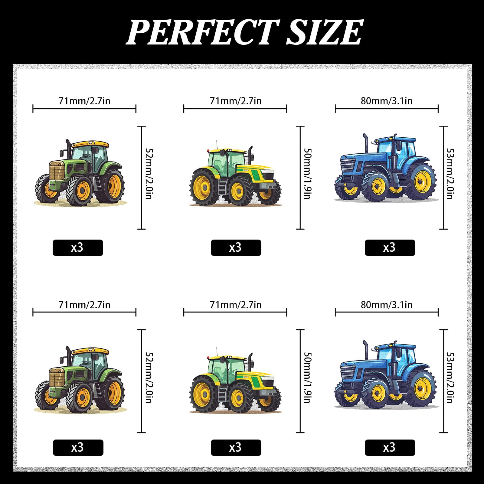 18-Pcs Tractor Farm AJH3 Themed Car Cupcake Birthday Decorations Farmer ...