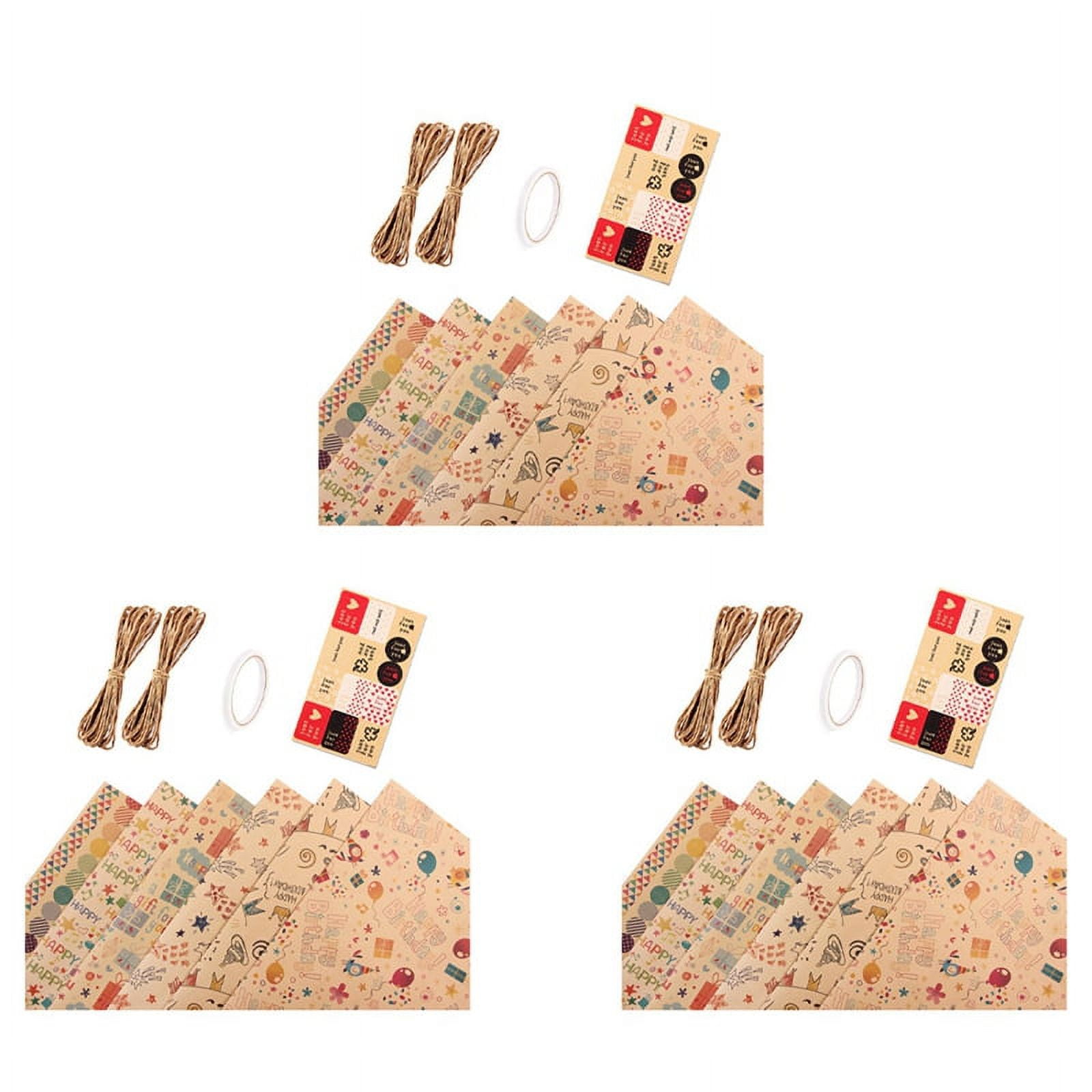 18 Pcs Wrapping Paper Sheets,Birthday Wrapping Paper Set Festival Gift ...