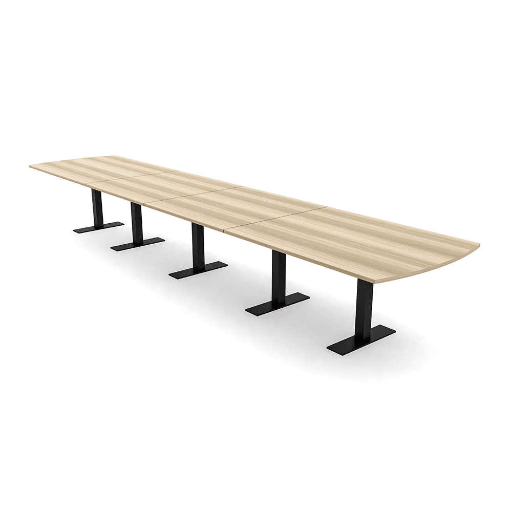 18 Person Arc Rectangle Modular Meeting Table Metal T-Bases w/Electric - Walmart.com