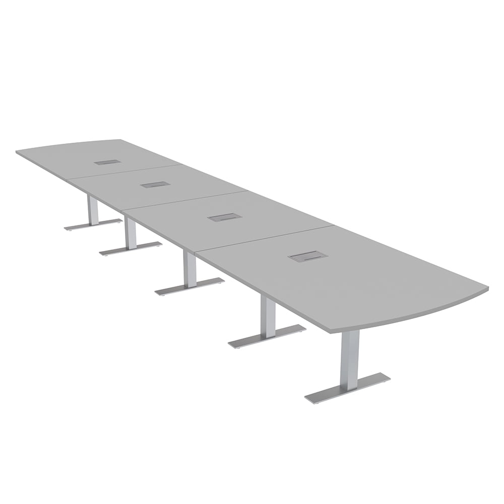 18 Person Arc Rectangle Modular Meeting Table Metal T-Bases w/Electric - Walmart.com