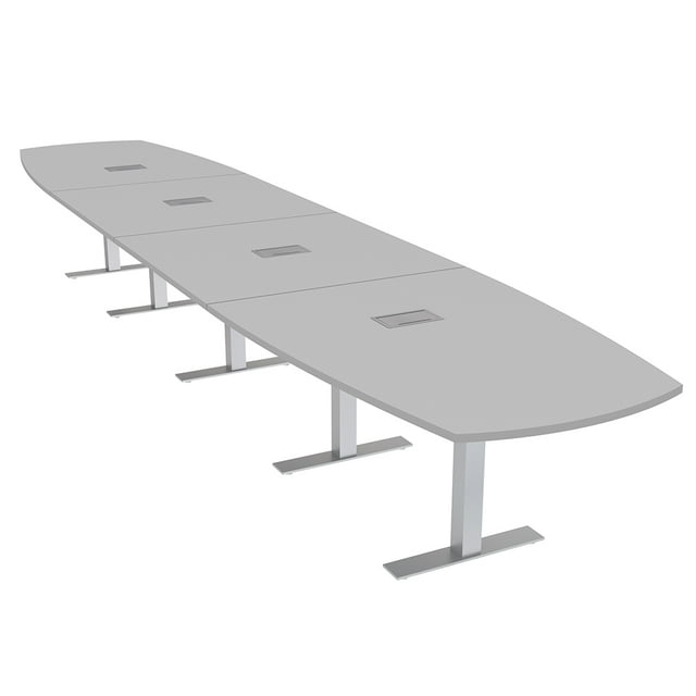 18 Person Modular Arc Boat Conference Table w/T-Bases Power And Data ...