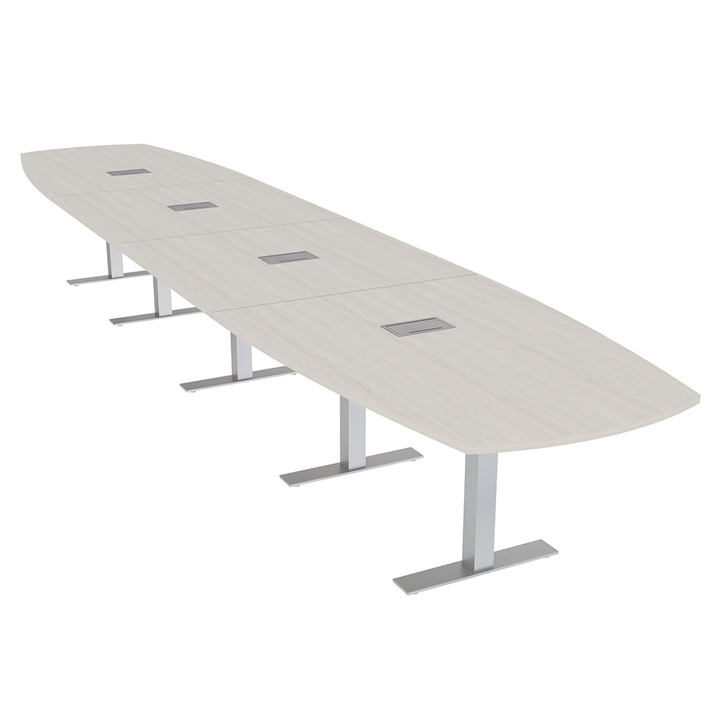 18 Person Modular Arc Boat Conference Table w/T-Bases Power And Data ...