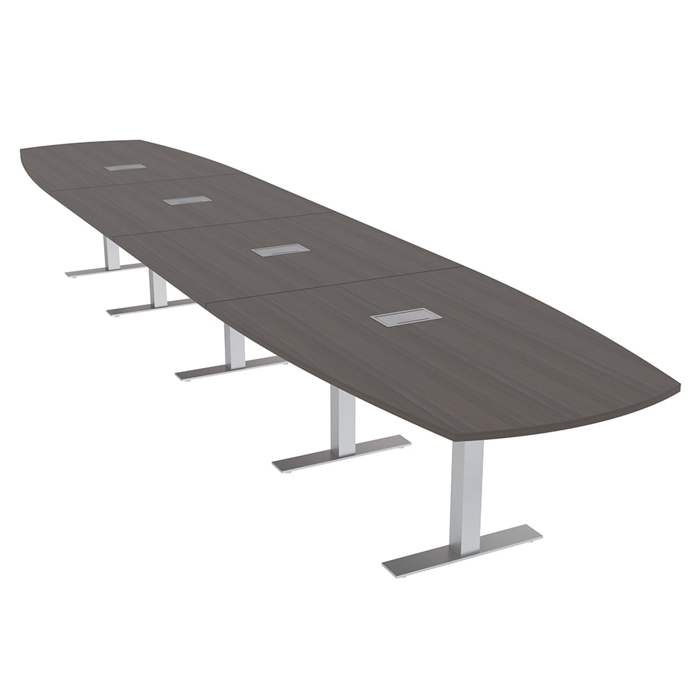 18 Person Modular Arc Boat Conference Table w/T-Bases Power And Data ...
