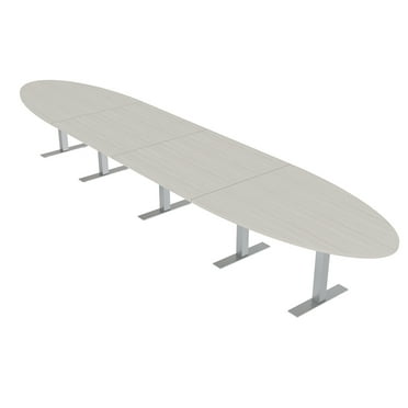12 Person Rectangular Powered Modular Conference Table Metal Bases ...