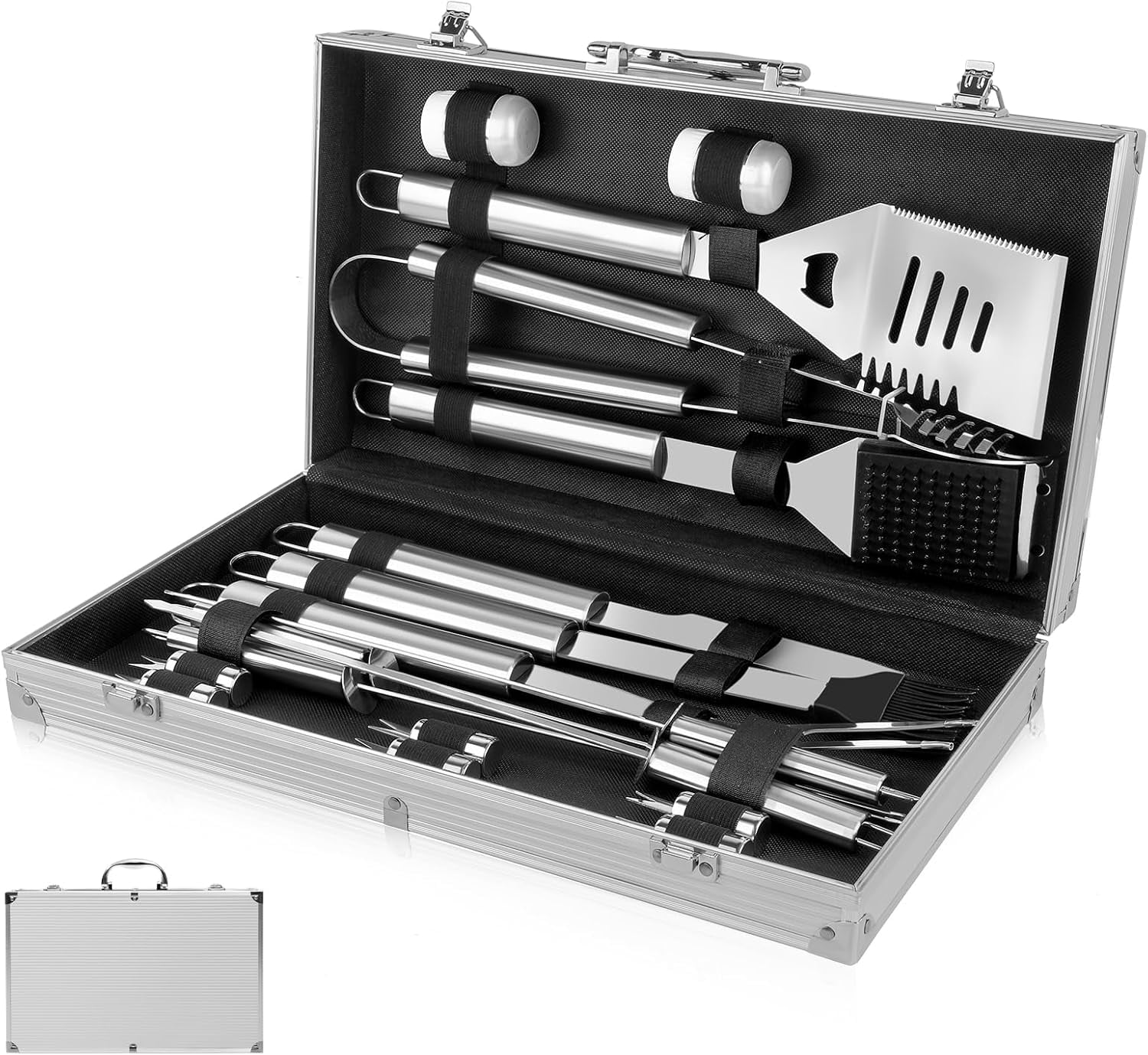 18-Piece BBQ Grill Accessories Set | Ultimate Grilling Tools for Men ...