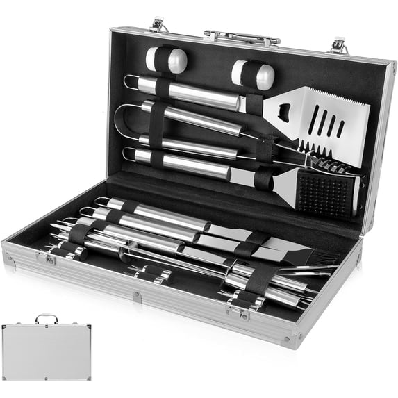 18-Piece BBQ Grill Accessories Set | Ultimate Grilling Tools for Men ...