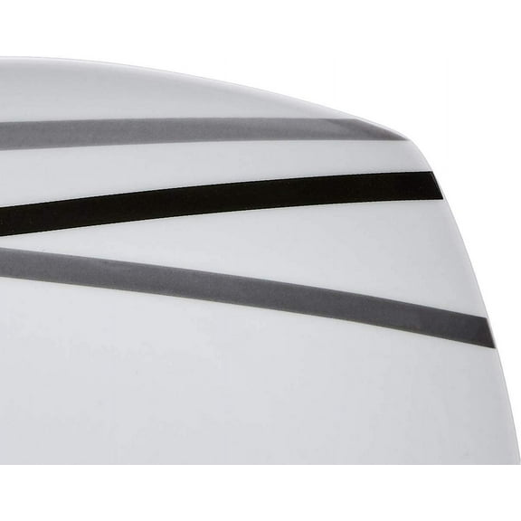 18 Piece Kitchen Dinnerware Set - Square Plates, Bowls, Service for 6 ...