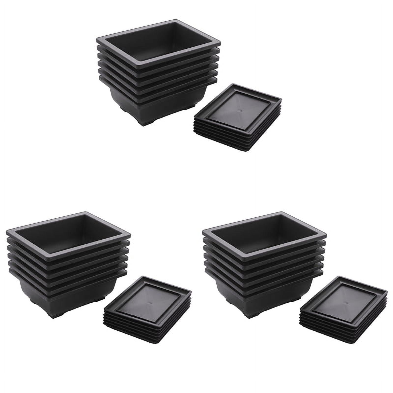 18-Piece Bonsai Pots-Classic Deep Wet Tray with Built-in Mesh-for ...