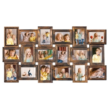 Hello Laura 8-Opening Brown Collage Photo Frame - Showcase Memories ...