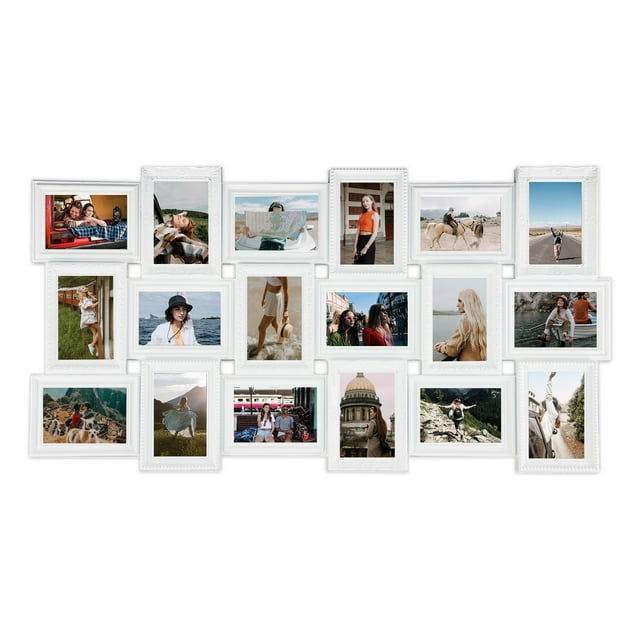 Walmart 18-Piece Classic White Photo Frame Set, 4x6 inch, Vertical ...