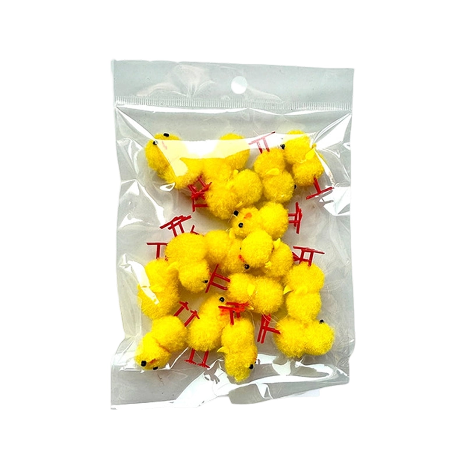 18-Piece Easter Chick decorations, Soft Cotton Fluff Chick Ornaments ...