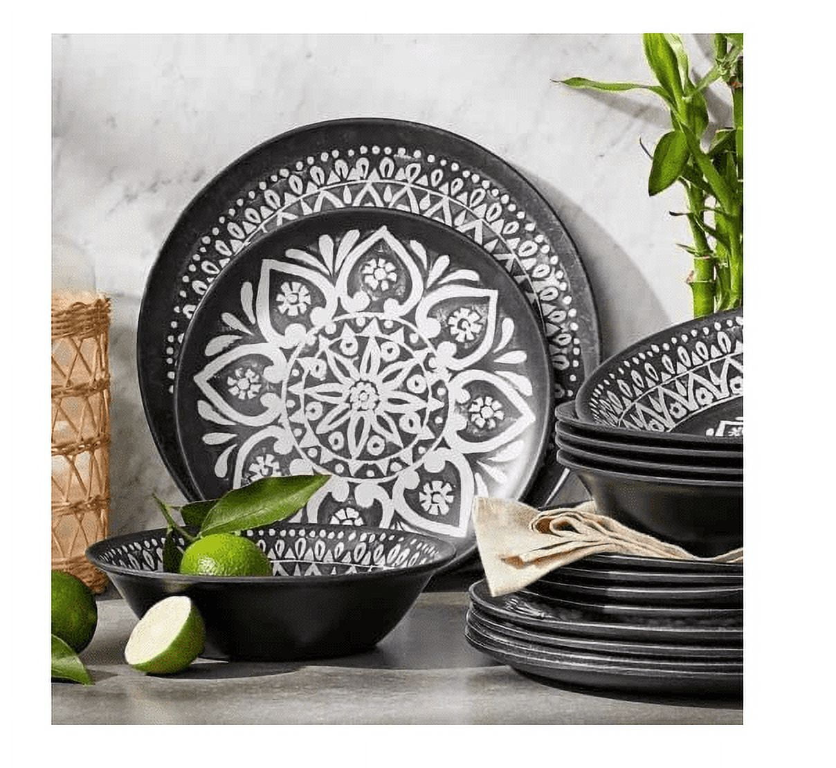 18-Piece Melamine Dinnerware Set, Marakech - Walmart.com