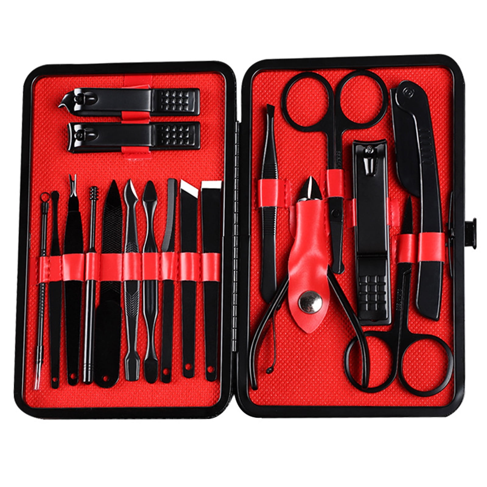 18 Piece Stainless Steel Manicure Kit, Professional Grooming Kits, Nail ...