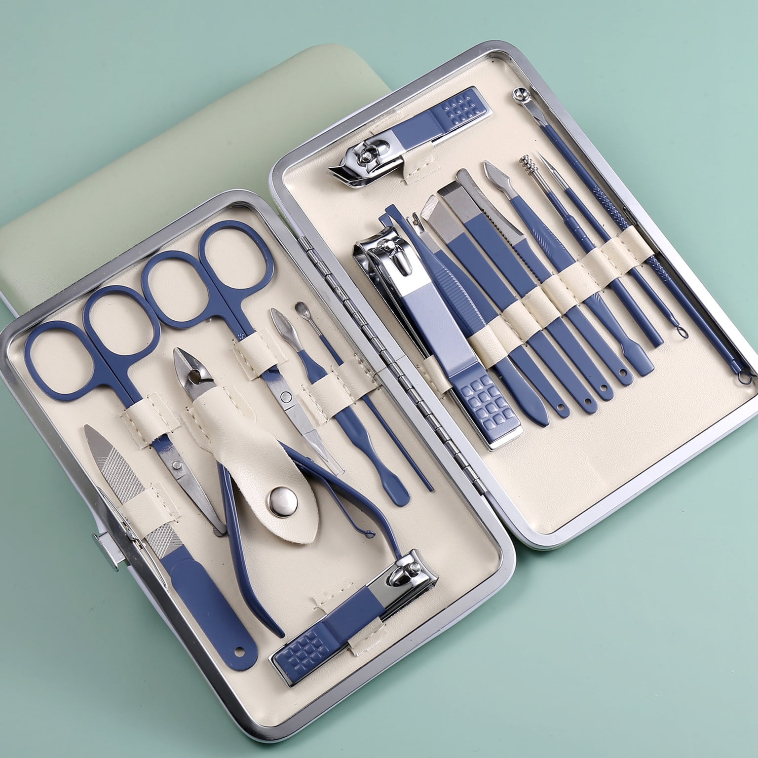 18 Piece Stainless Steel Nail Clipper Manicure Set, Men's and Women's ...