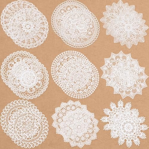 18 Pieces 12 Inch Lace Doilies for Tables Crochet Doilies Vintage ...