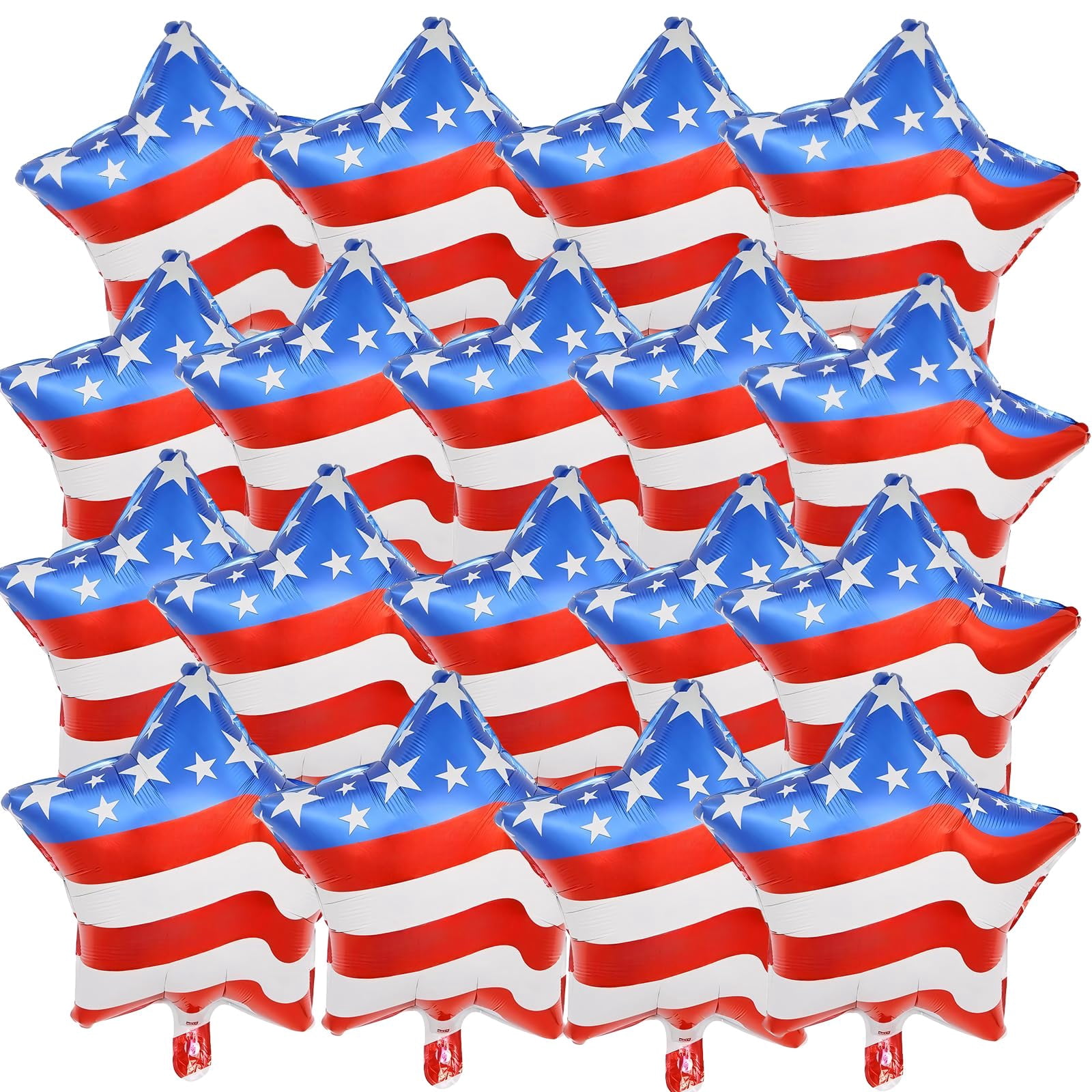 18 Pieces 18 Inches American Flag KKS1 Stars Balloons, USA Red White ...