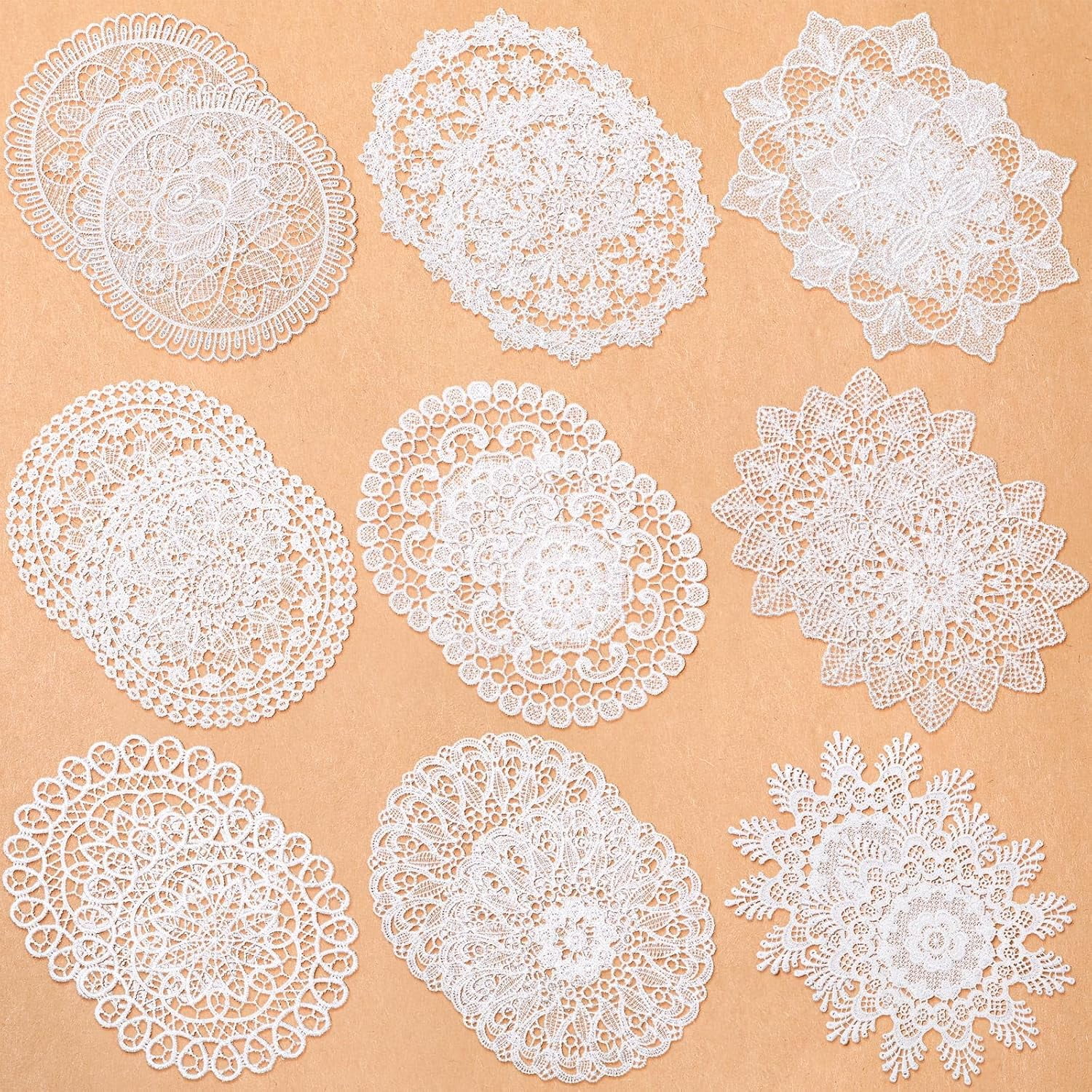 18 Pieces 6 Inch White Lace Doilies for Table Crochet Doilies Vintage ...