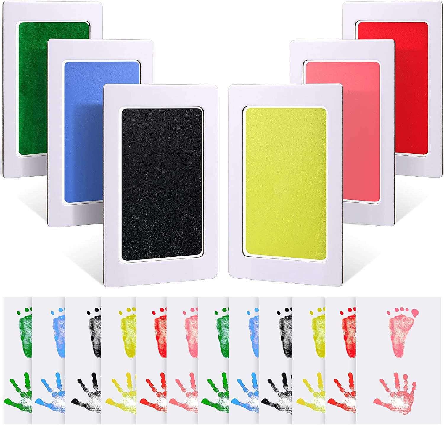 18 Pieces Baby Inkless Handprint and Footprint Kit 6 Safe Hand and Foot ...