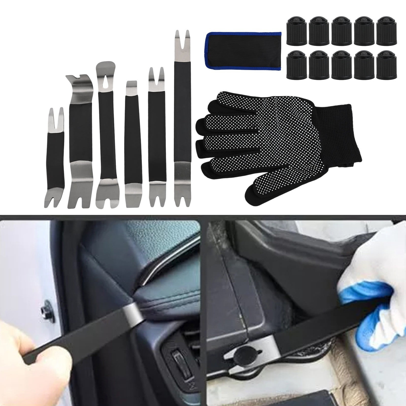 18 Pieces Car Disassembly Tool Kit for Vehicle Repair and Maintenance ...