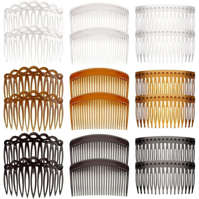 18pc French Side Combs Set, Plastic Twist Hair Combs with Teeth for ...