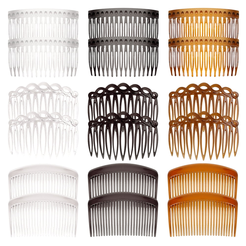 18 Pieces French Side Combs, Plastic Side Hair Twist Decorative Comb ...