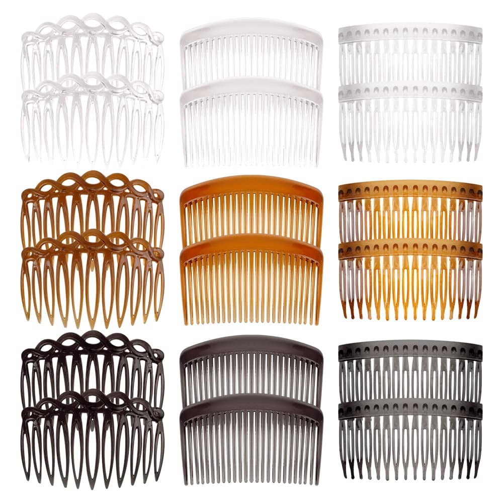 18 Pieces French Side Combs, Plastic Side Hair Twist Decorative Comb ...