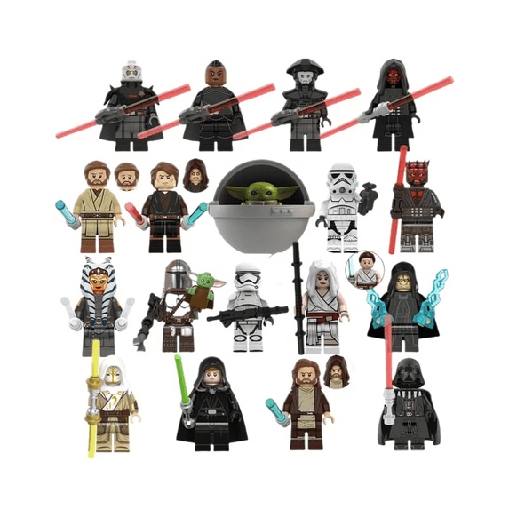 18 Pieces Minifigures Building Blocks Set - Creative Action Puzzle Toys ...