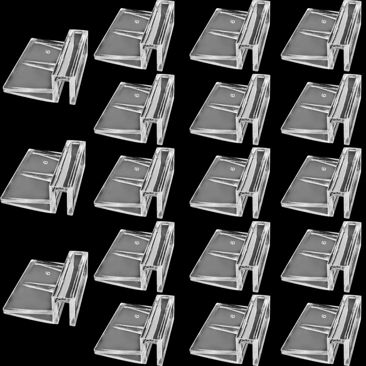 18 Pieces Rimless Aquarium Lid Clips 6mm Thick Acrylic Rimless Glass ...