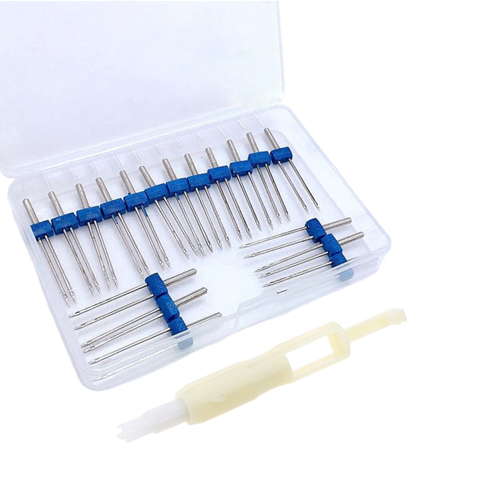 18 Pieces Sewing Machine Twin Needle Double Twin Needle Pins with ...