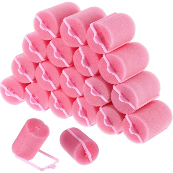18 Pieces Sponge Hair Rollers Large Soft Foam Styling Curlers Size ...