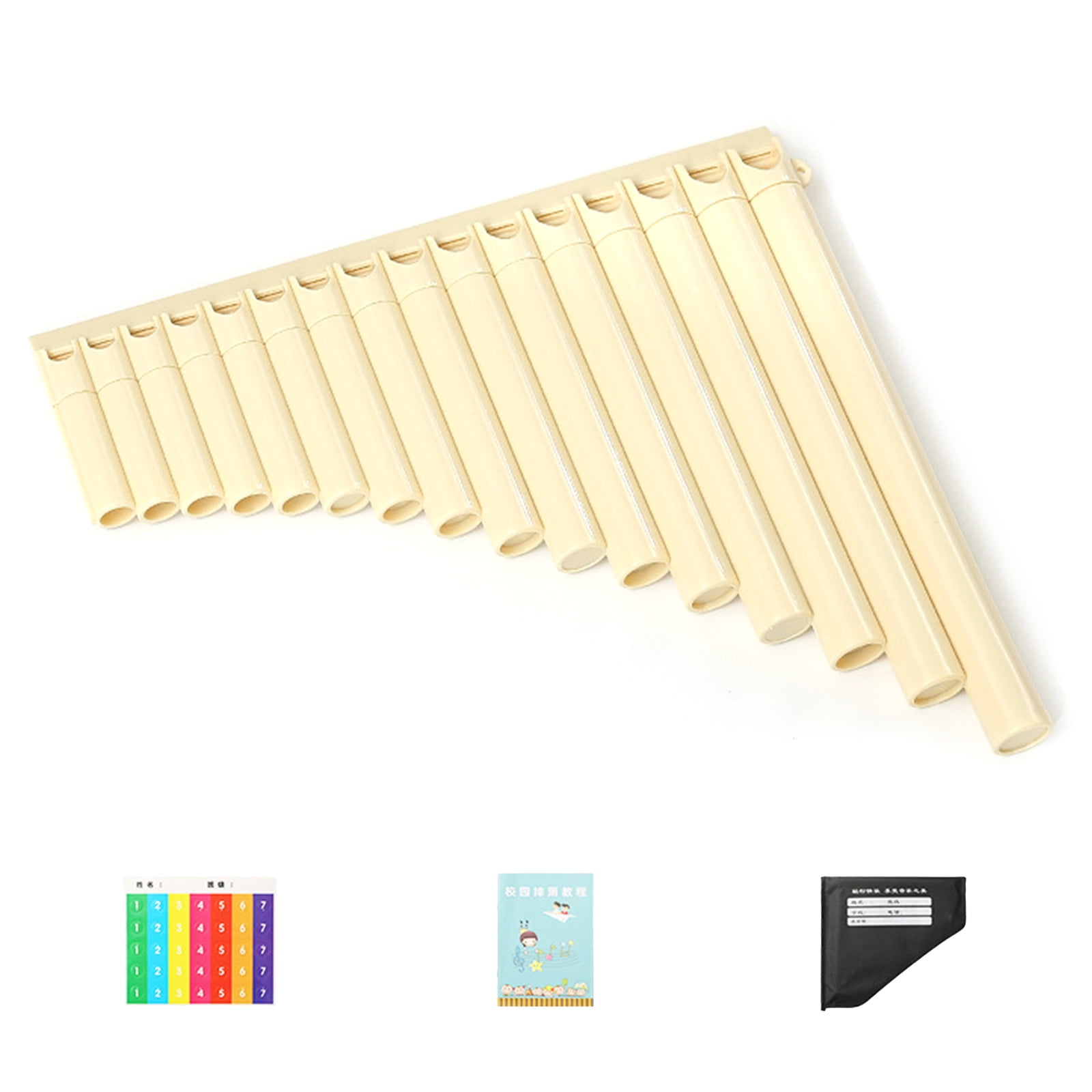 18 Pipes Professional C Key Pan Flute Portable Panpipe Musical ...