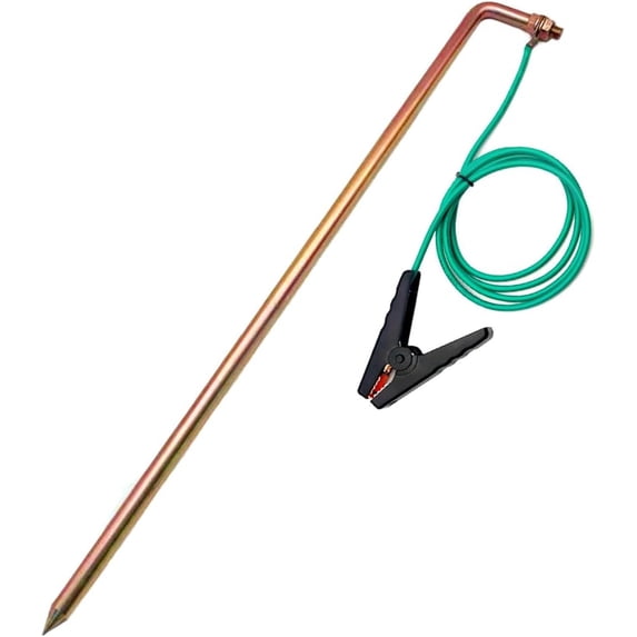 18" Portable Ground Rod L-shaped Galvanized Steel Grounding Pin with ...