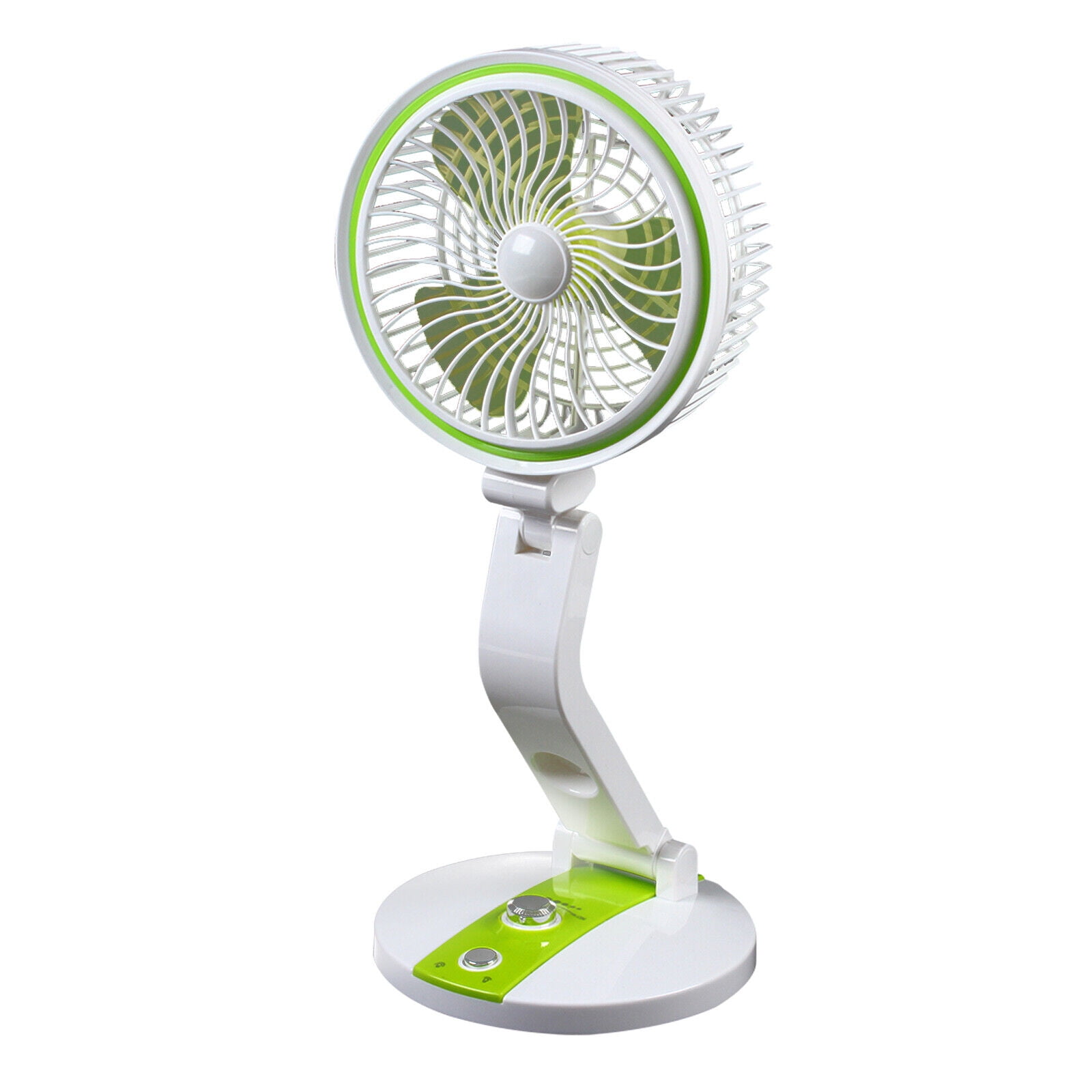 18" Portable Solar Power Desk Fan with LED Light and USB Recharge ...