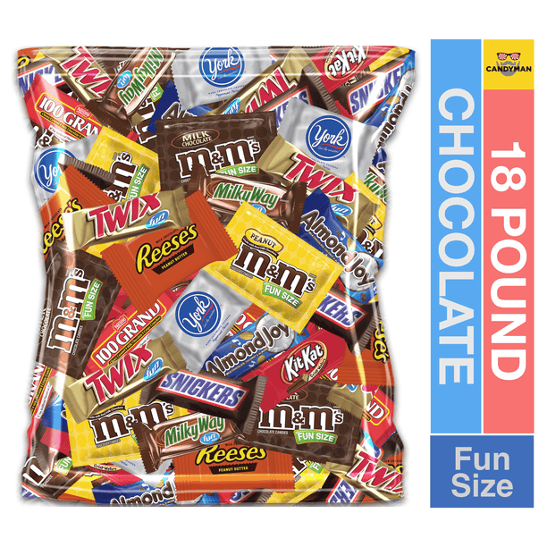 (18 Pound) Assortment Chocolate M&M's Peanut, M&M's Plain, Reese's ...