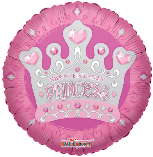 18″ BIRTHDAY PRINCESS JEWELED Crown Balloon • Party Supplies ...
