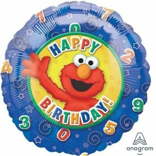 18″ ELMO NUMBERS BIRTHDAY Balloon • Party Supplies Decorations Foil ...